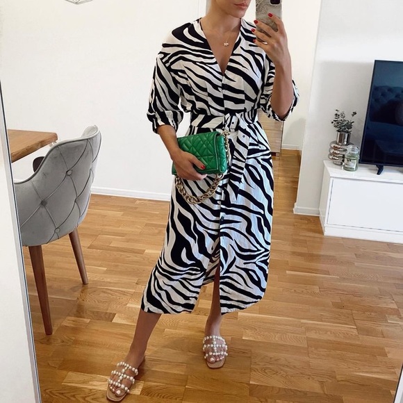 Zara | Dresses | Gorgeous Zara Nwt Animal Zebra Print Dress | Poshmark